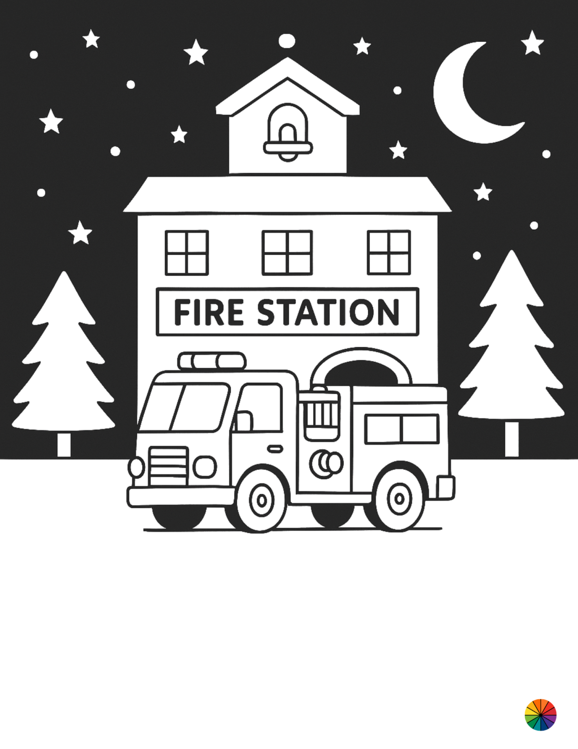 Fire Station Coloring Pages (Free Printable PDFs) - Colorize Today